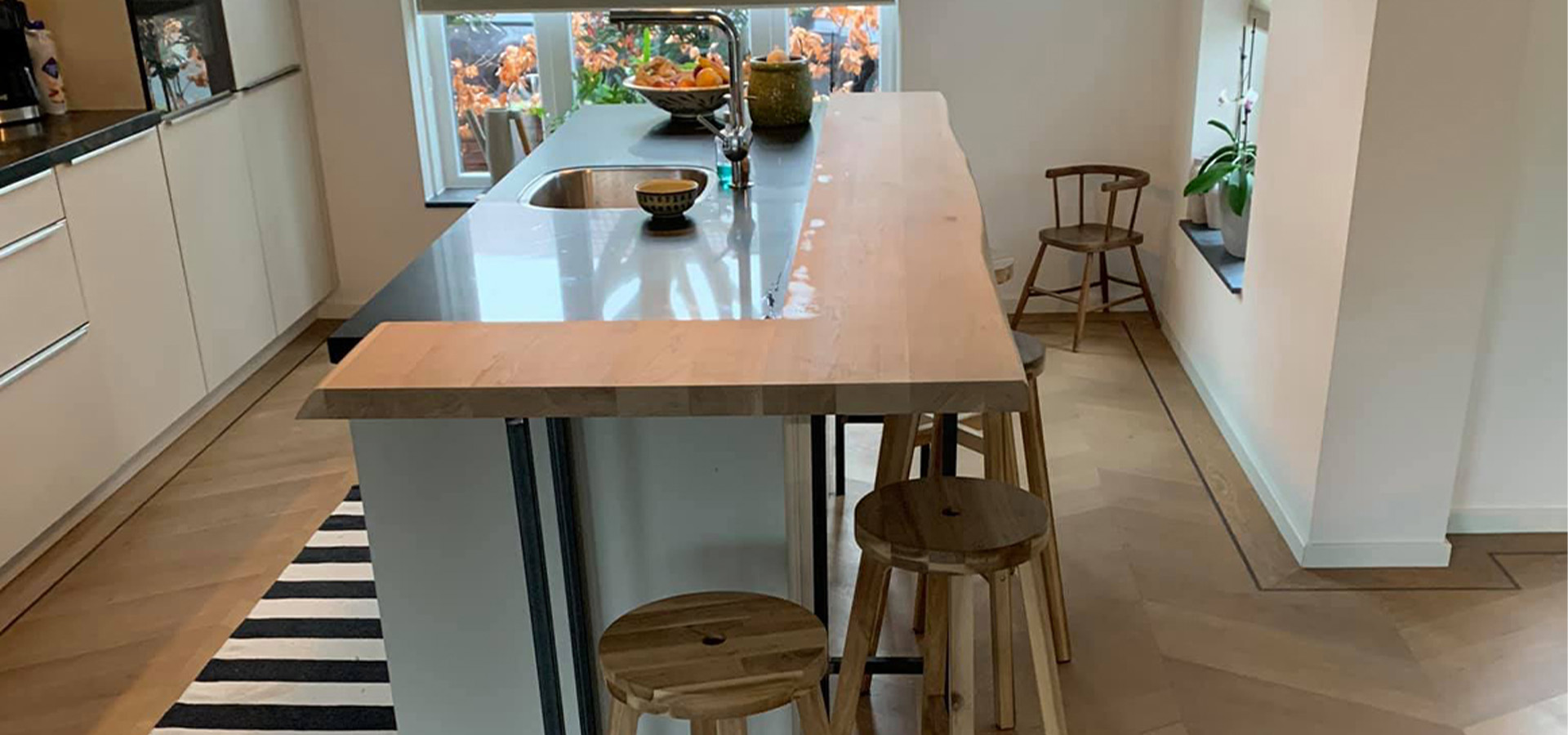 Eiken bar rond kookeiland - Lourens